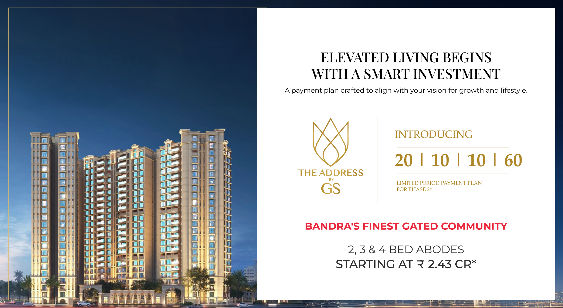 The Address by GS Bandra Raymond Realty | 2, 3 & 4 BHK Luxury Homes in ...